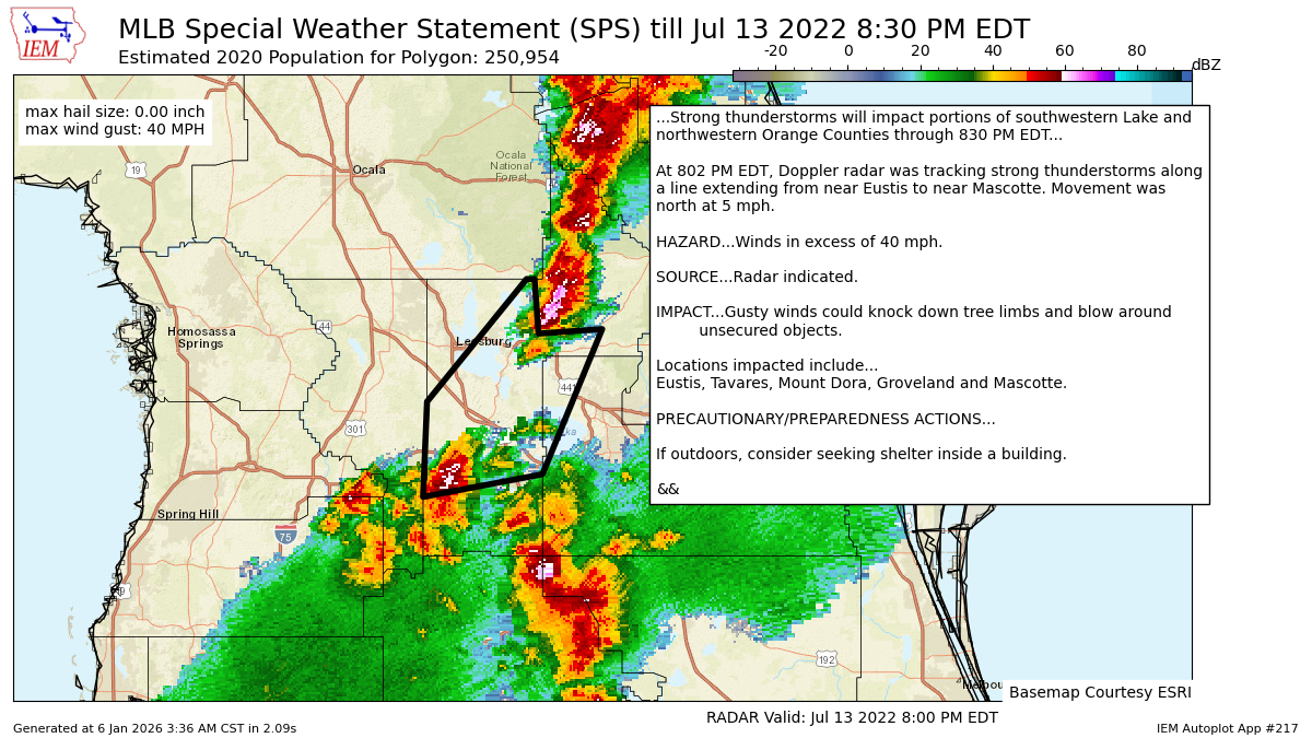 IEM :: SPS from NWS MLB