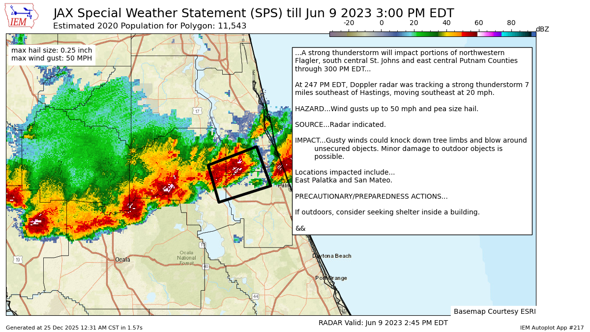 IEM :: SPS from NWS JAX