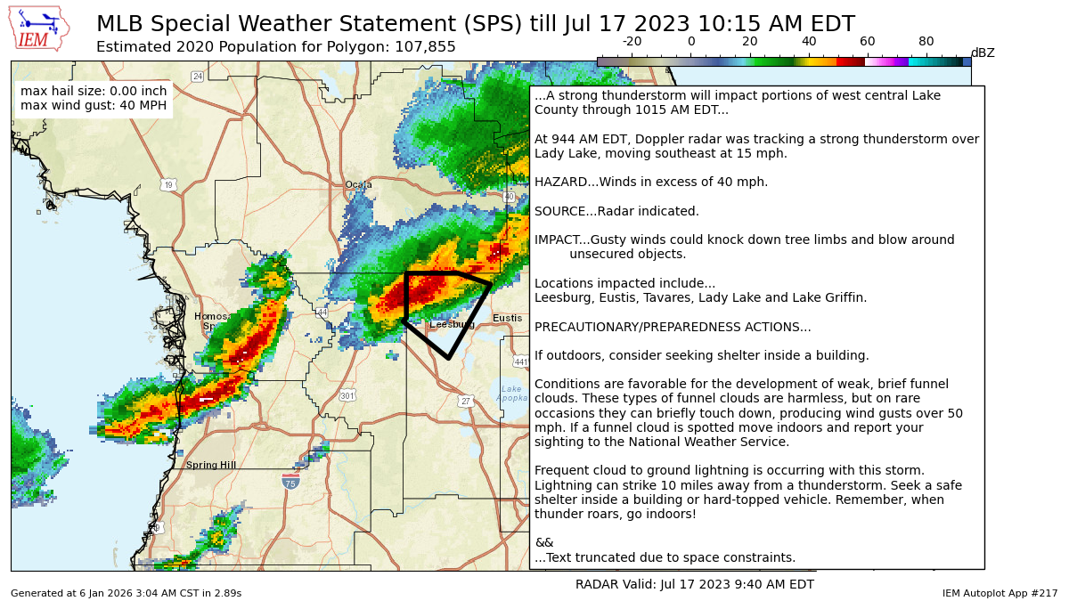 IEM :: SPS from NWS MLB