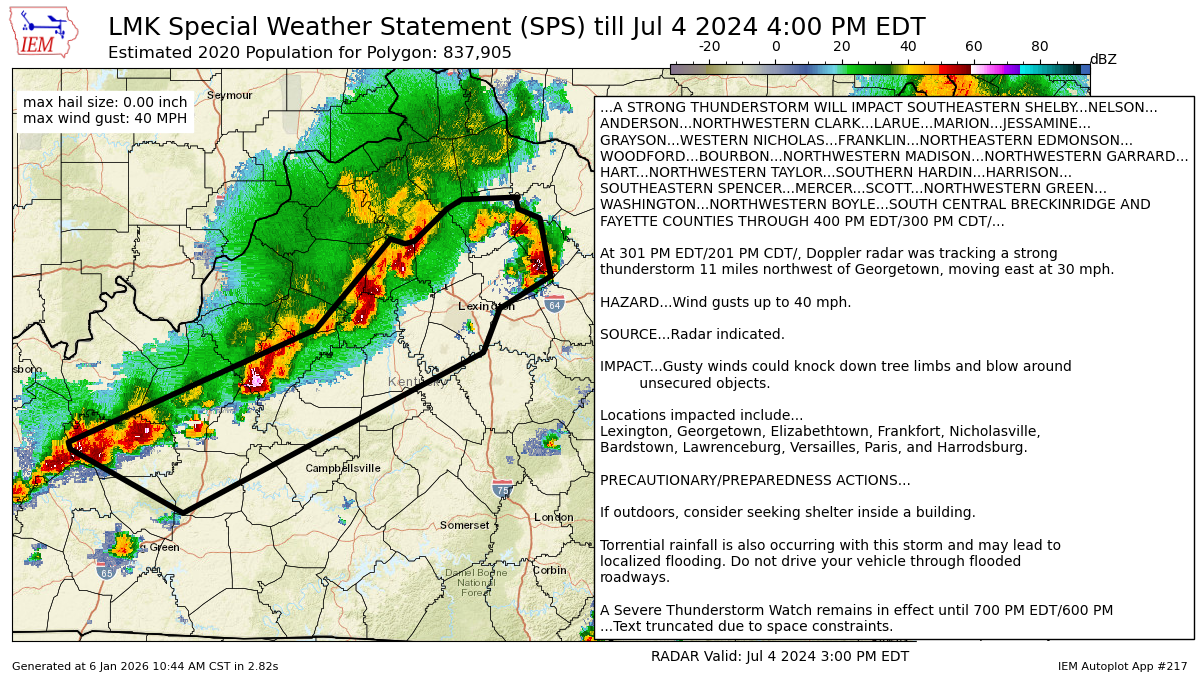IEM :: SPS from NWS LMK
