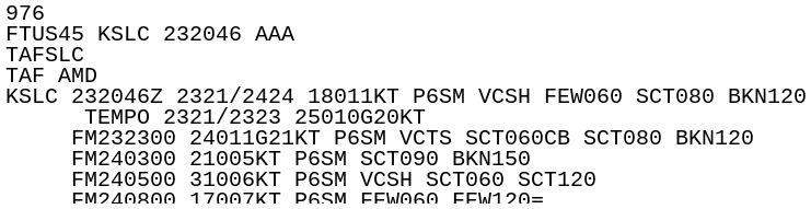 IEM :: TAF from NWS SLC IEM :: TAF from NWS SLC